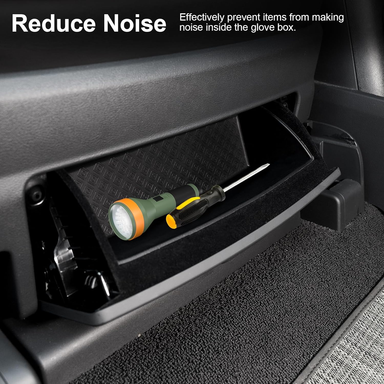 Front Under Seat Storage Pad (Black - 2 Piece Set) - Fits Rivian R1T/S ...