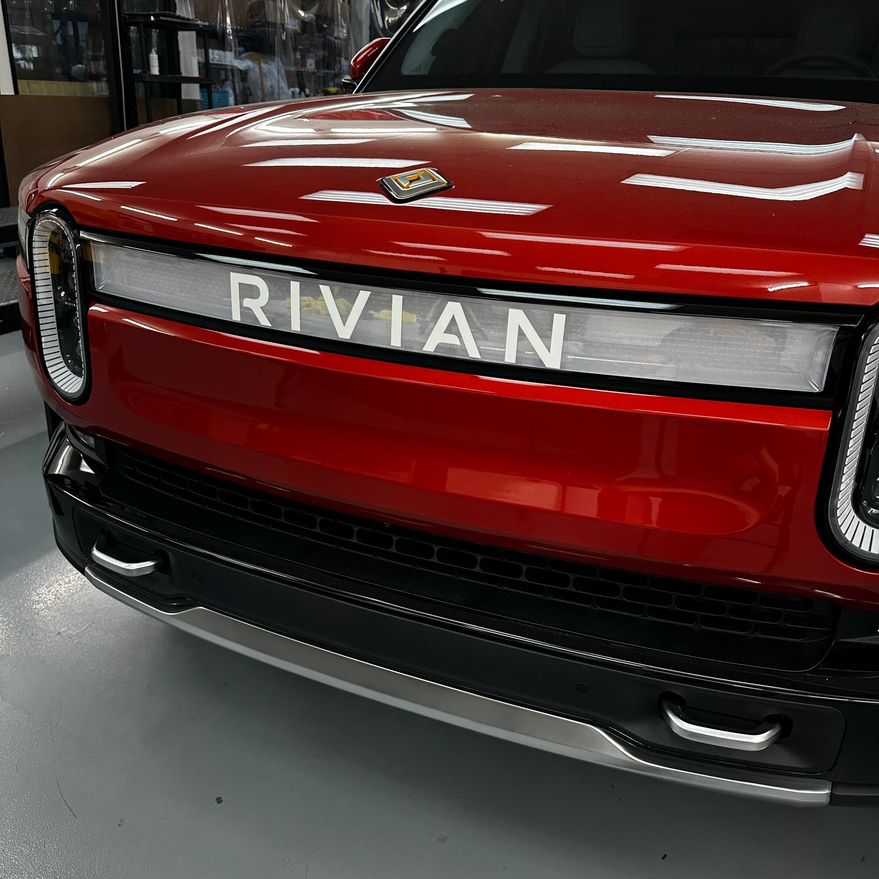 Front Bumper Light Bar Vinyl "Rivian"Letters - Fits 2021 - 2024 Rivian ...